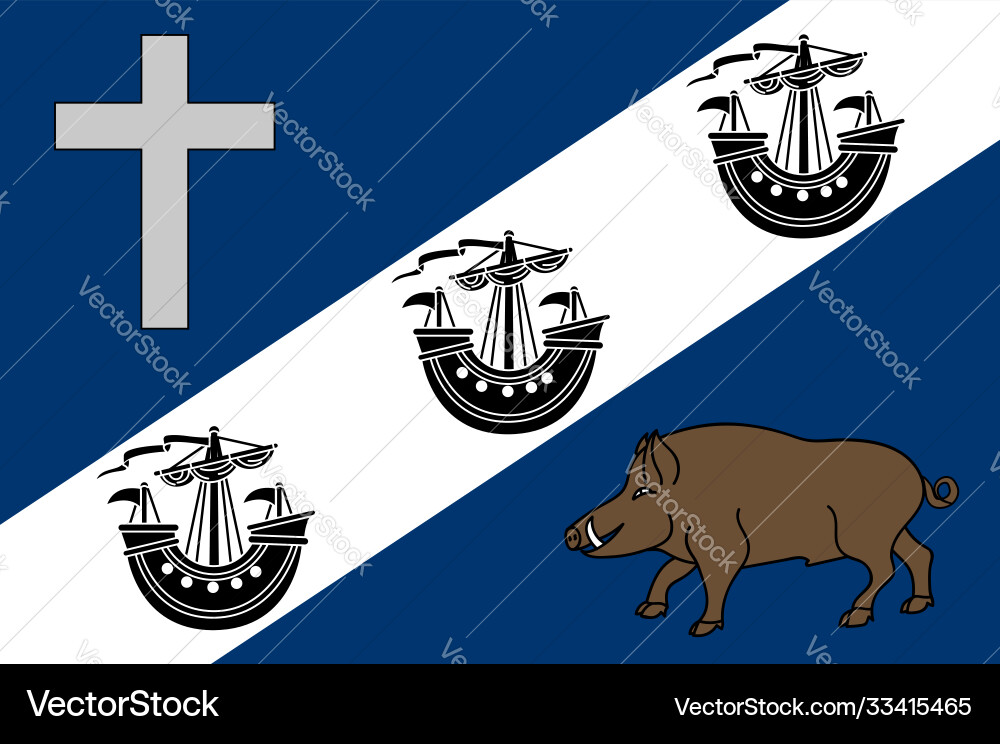 Flag city bantry ireland Royalty Free Vector Image