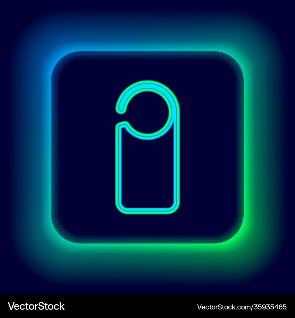 Glowing neon line please do not disturb icon Vector Image