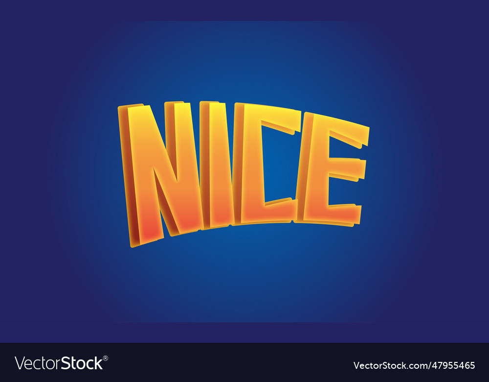 Nice 3d editable text Royalty Free Vector Image