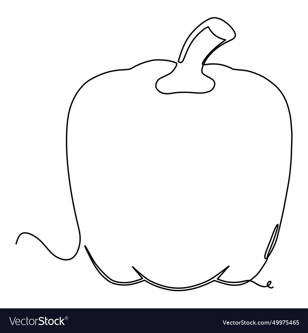 One Continuous Line Drawing Whole Healthy Organic Vector Image