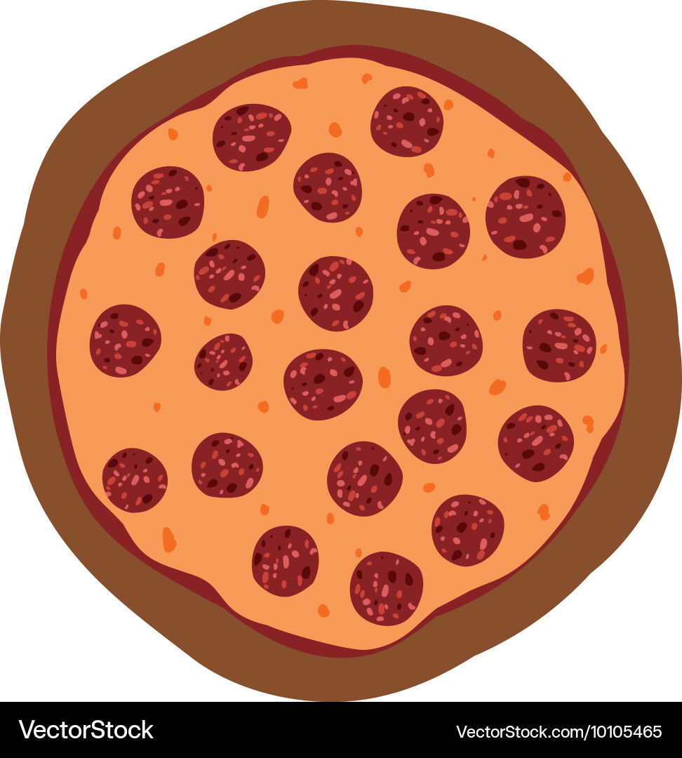 Pizza food menu fast dinner icon graphic Vector Image