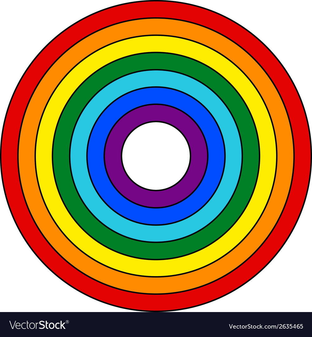 Rainbow button Royalty Free Vector Image - VectorStock
