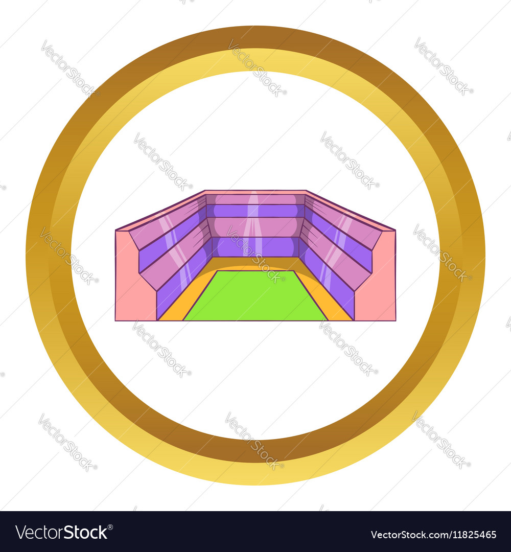 Rectangular stadium icon Royalty Free Vector Image