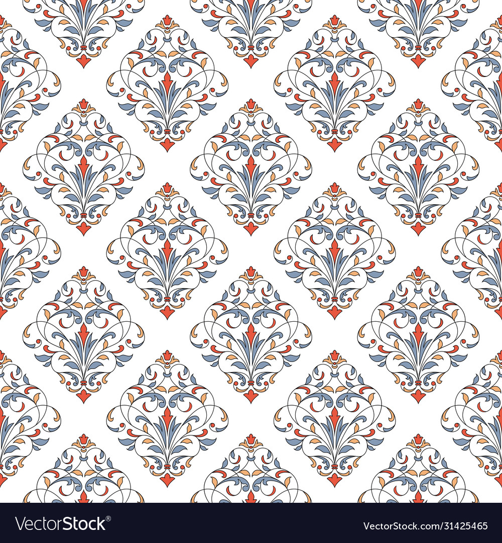 Seamless pattern with floral elements Royalty Free Vector