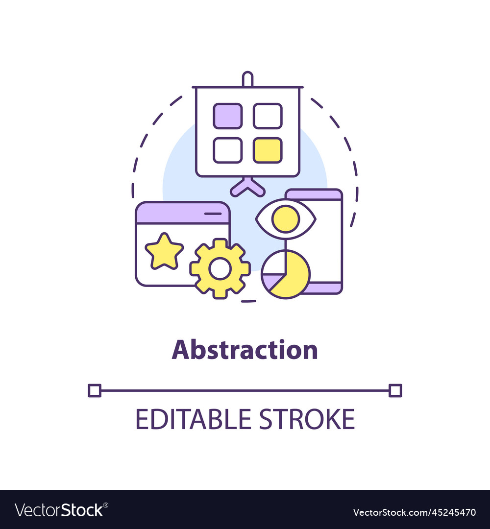 Abstraction concept icon Royalty Free Vector Image Abstraction concept icon Royalty Free Vector Image