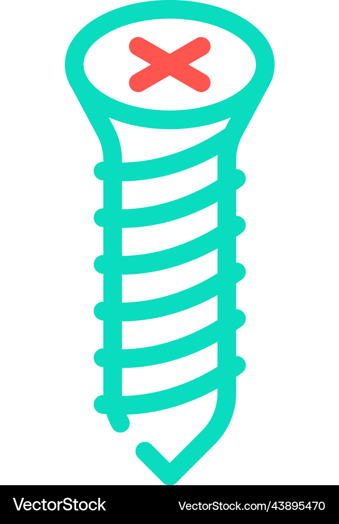 Bolt metal assembly color icon Royalty Free Vector Image