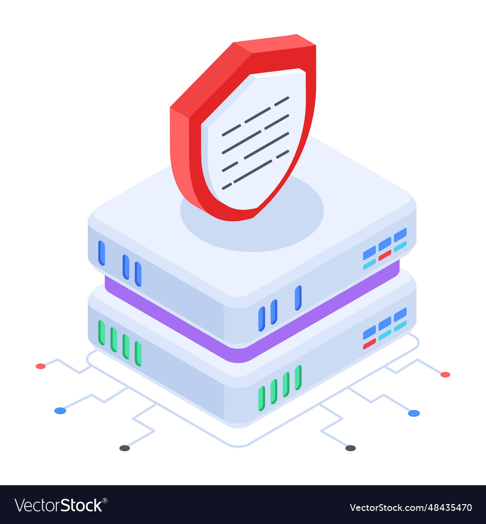 Security and hacking isometric icon Royalty Free Vector