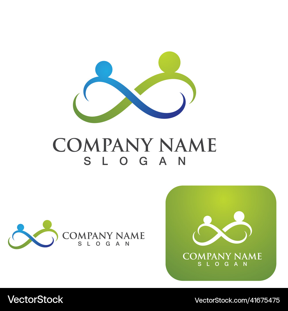 Adoption family care logo Royalty Free Vector Image