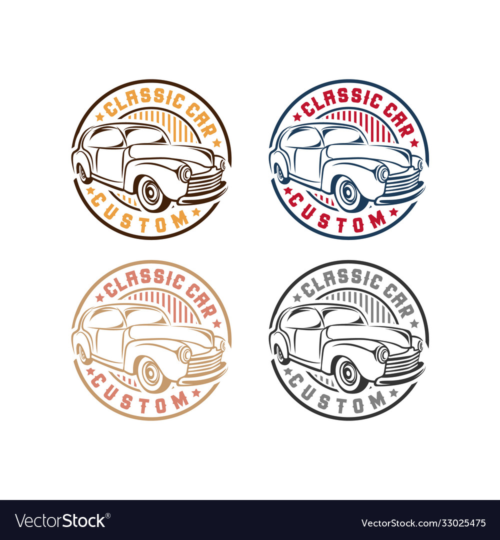 Classicvintage car design inspiration auto Vector Image
