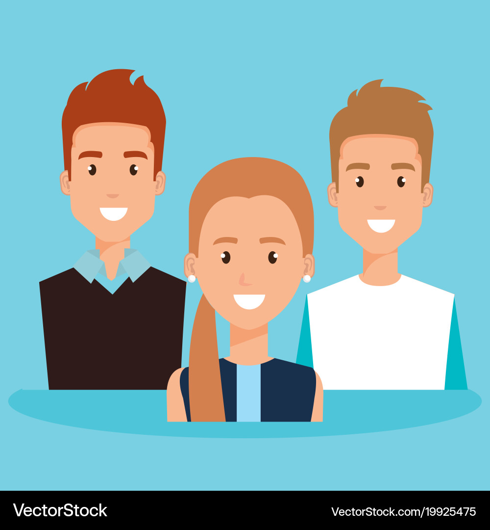 Group of people avatars characters Royalty Free Vector Image