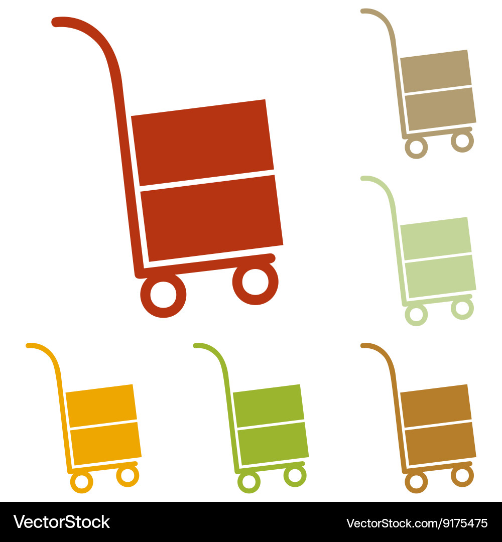 Hand truck sign Royalty Free Vector Image - VectorStock