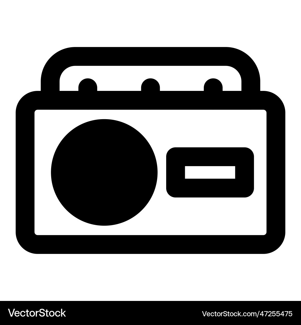 Handheld fm radio with volume keys Royalty Free Vector Image