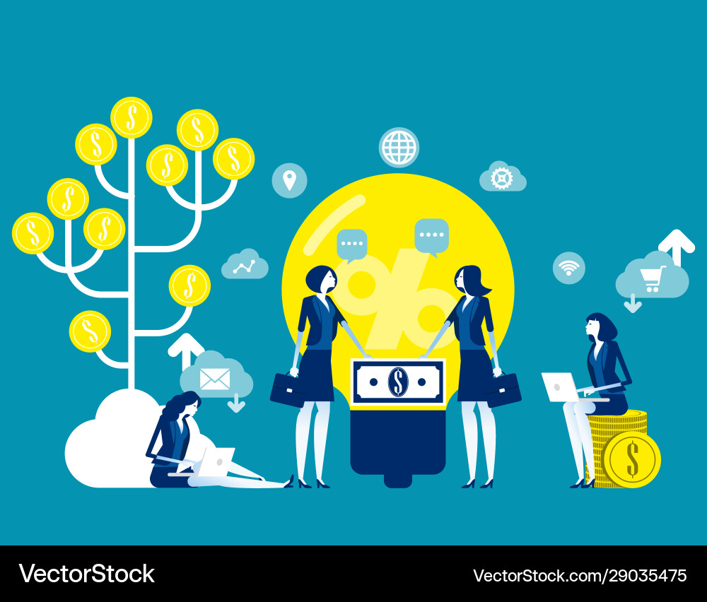 Innovative solution for business concept business Vector Image