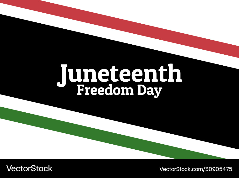 Juneteenth june 19 holiday concept template for Vector Image