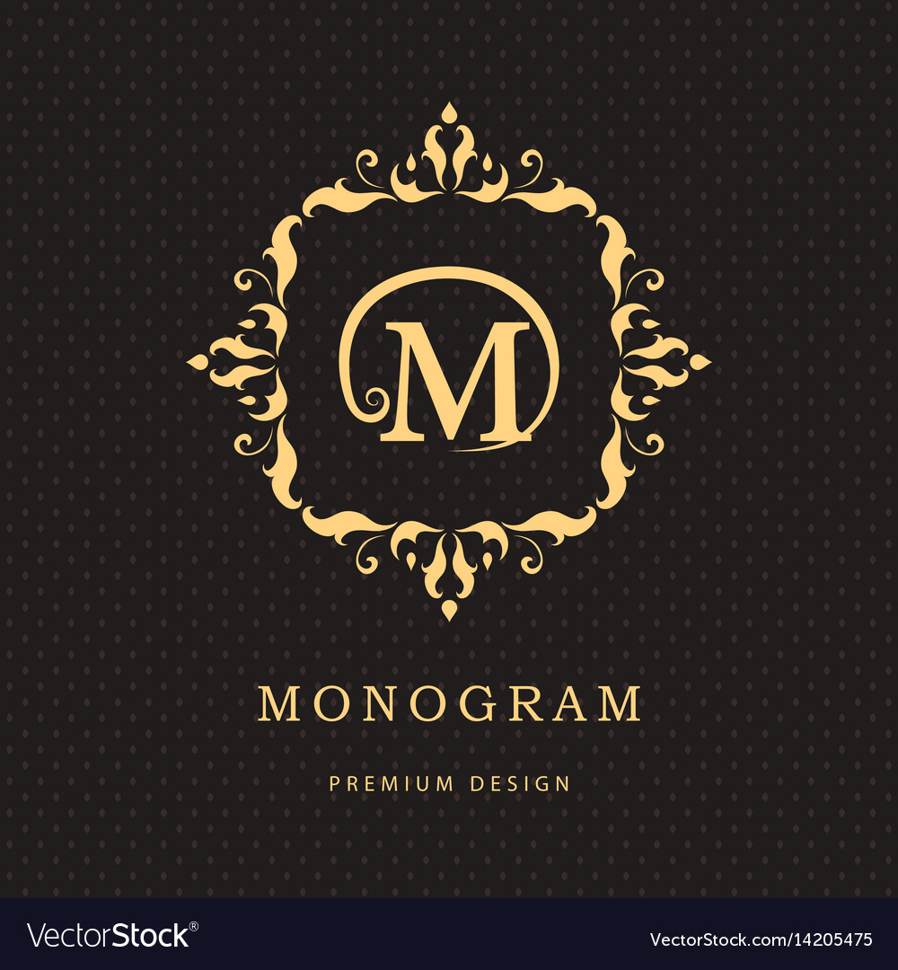 Monogram design elements graceful template Vector Image