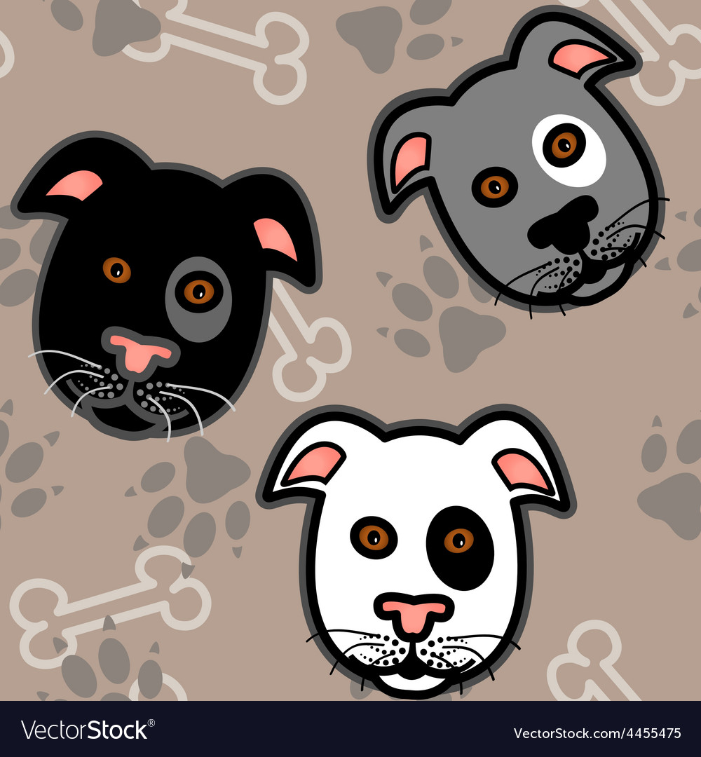 Seamless dog pattern Royalty Free Vector Image