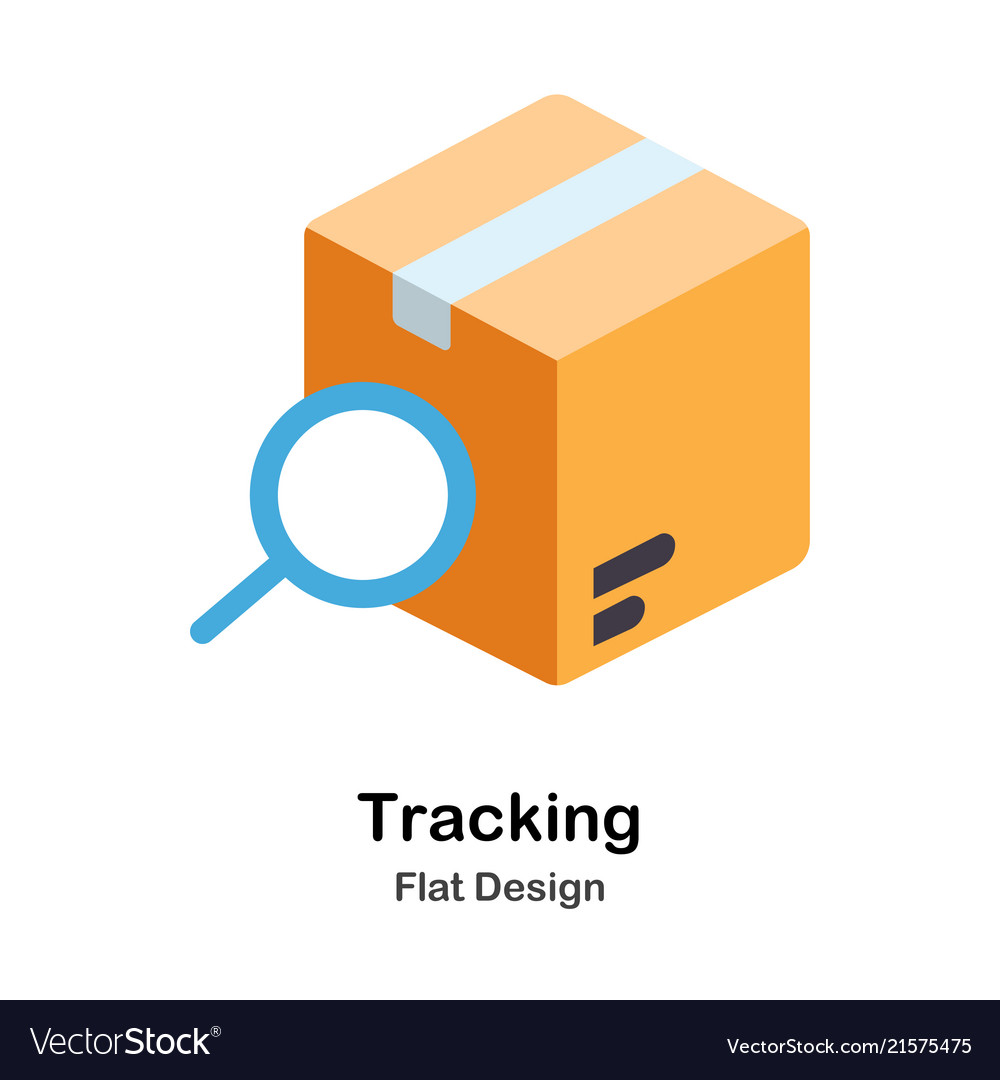 Tracking flat icon Royalty Free Vector Image - VectorStock Tracking flat icon Royalty Free Vector Image - VectorStock