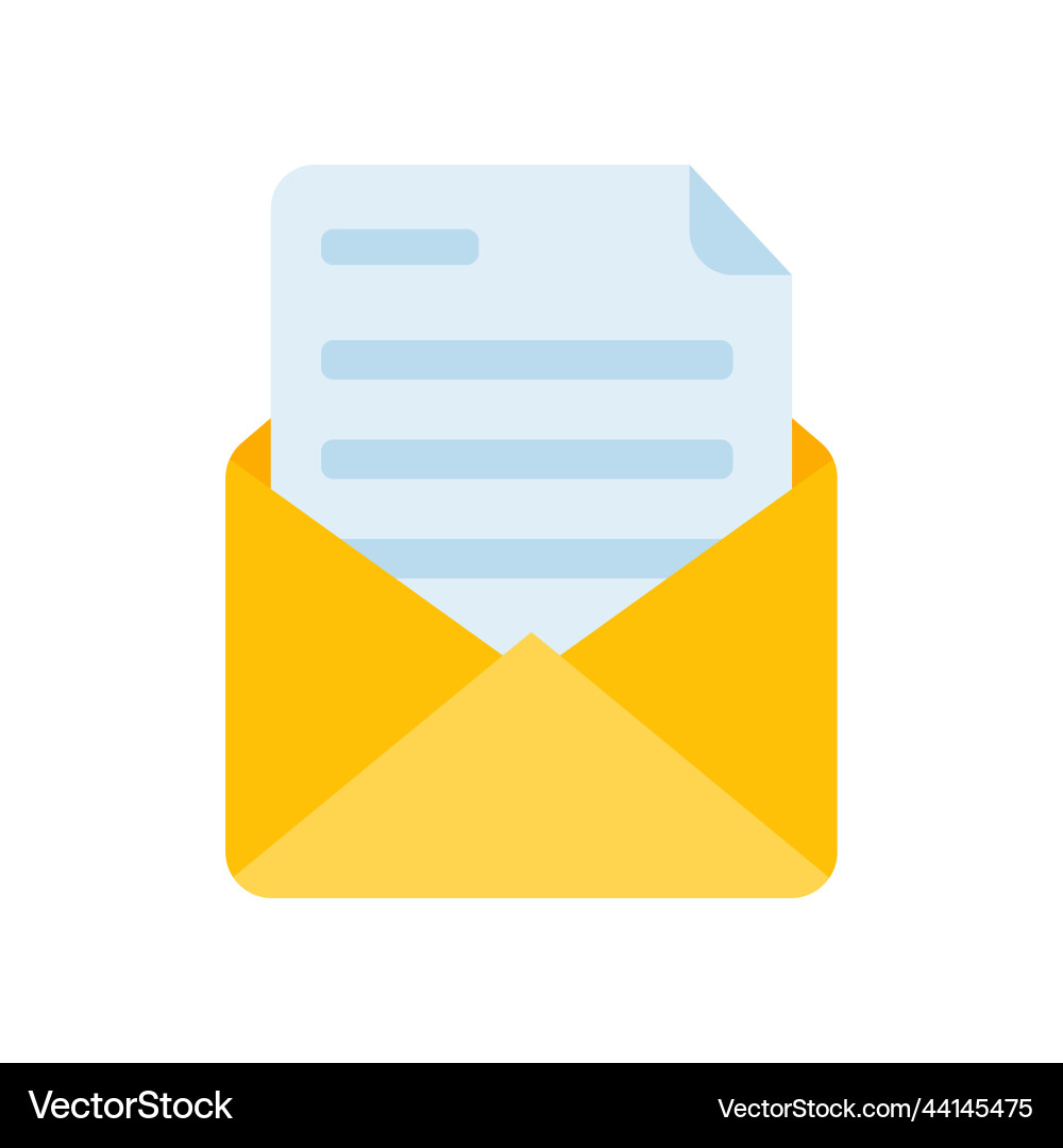 Yellow envelope the concept of communication Vector Image