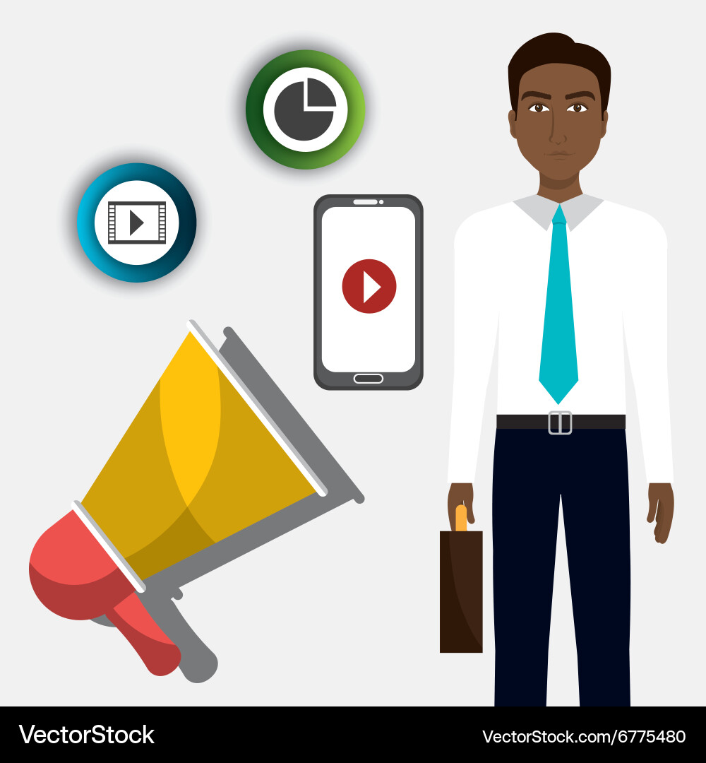 Digital marketing and sales Royalty Free Vector Image