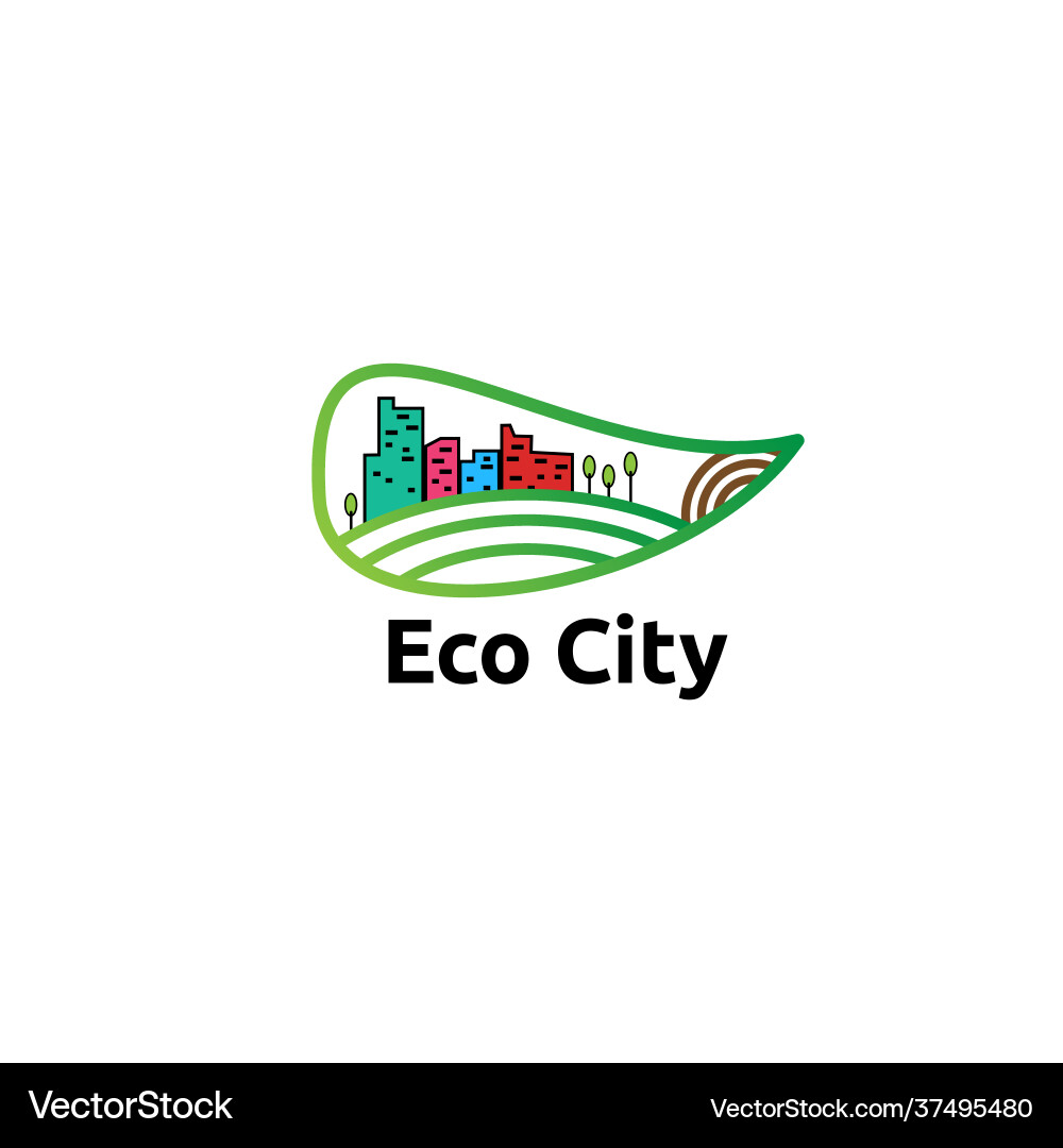 Eco city farm logo icon element und Template Vektorbild