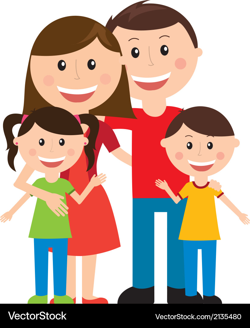 Family design over white background Royalty Free Vector