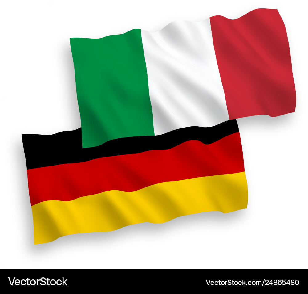 Flags italy and germany on a white background Vector Image