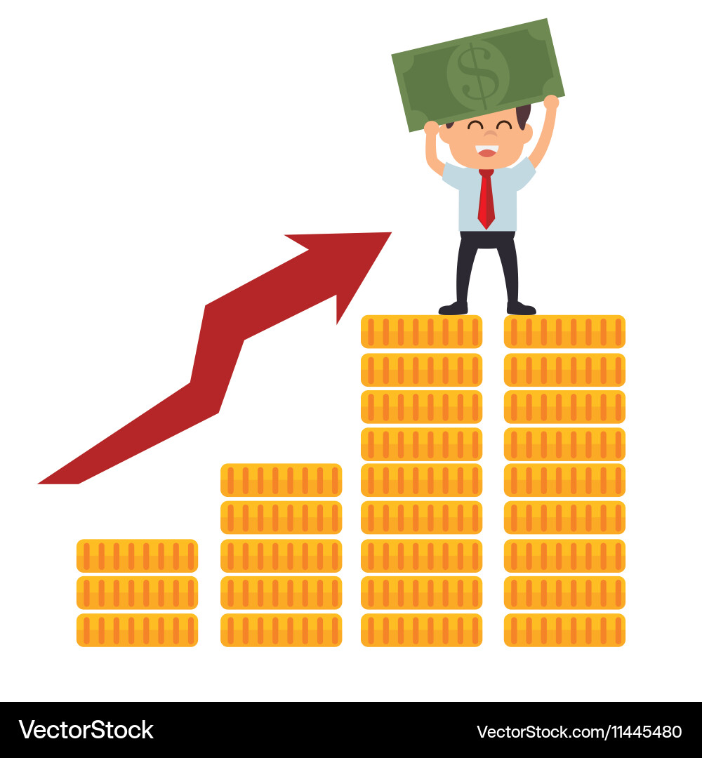 Growth see the future concept Royalty Free Vector Image