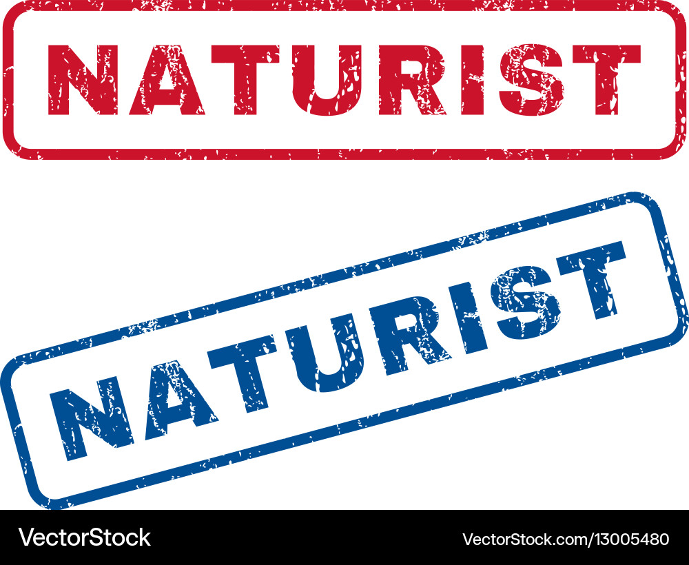 Naturist rubber stamps Royalty Free Vector Image