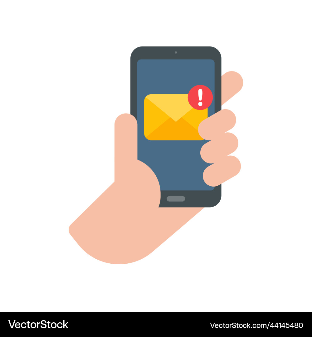 Yellow envelope the concept of communication Vector Image