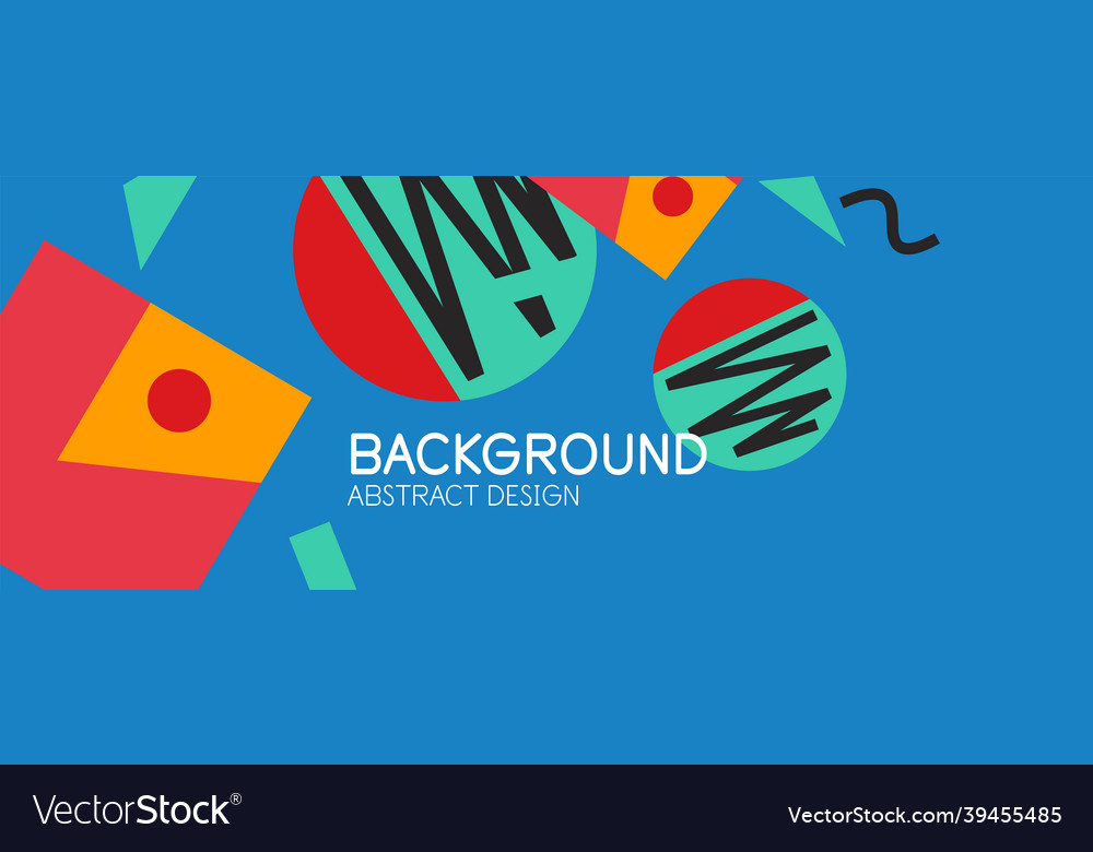 Abstract Background Blocks Lines Triangles Vector Image
