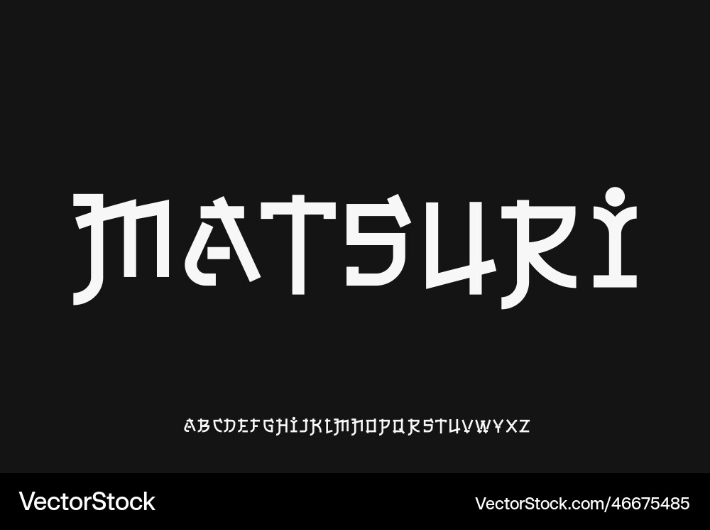 Asian alphabet design suitable for poster Vector Image