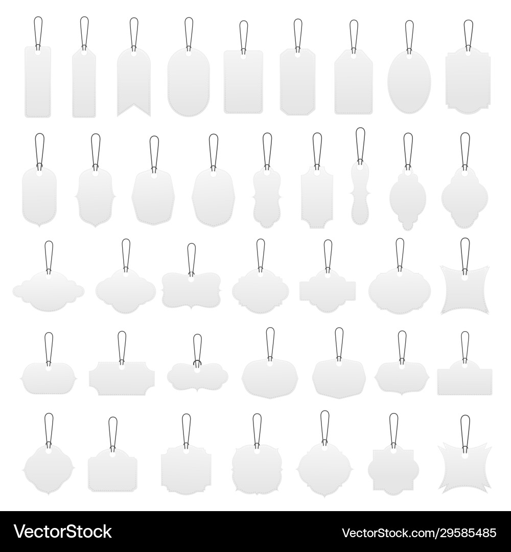 Blank price tag and labels template Royalty Free Vector