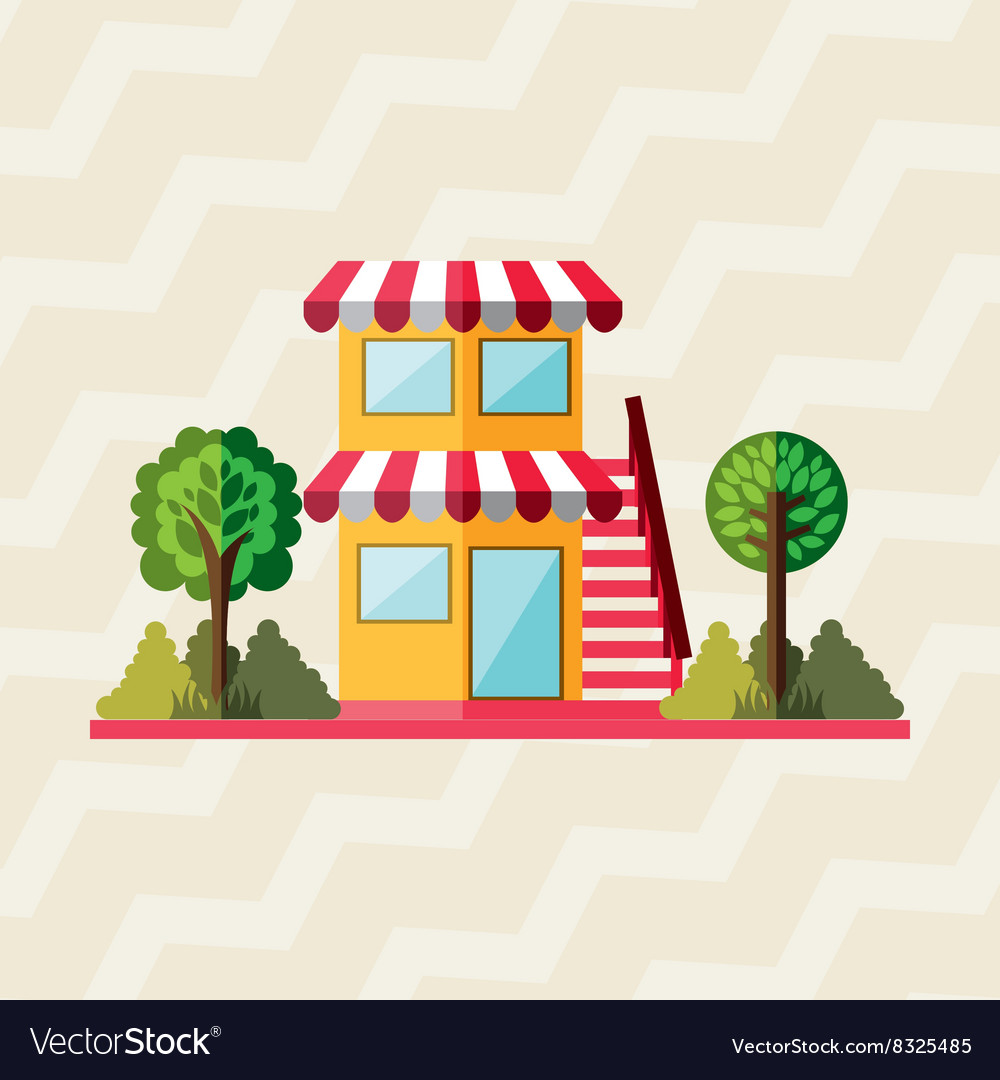 Building front design Royalty Free Vector Image