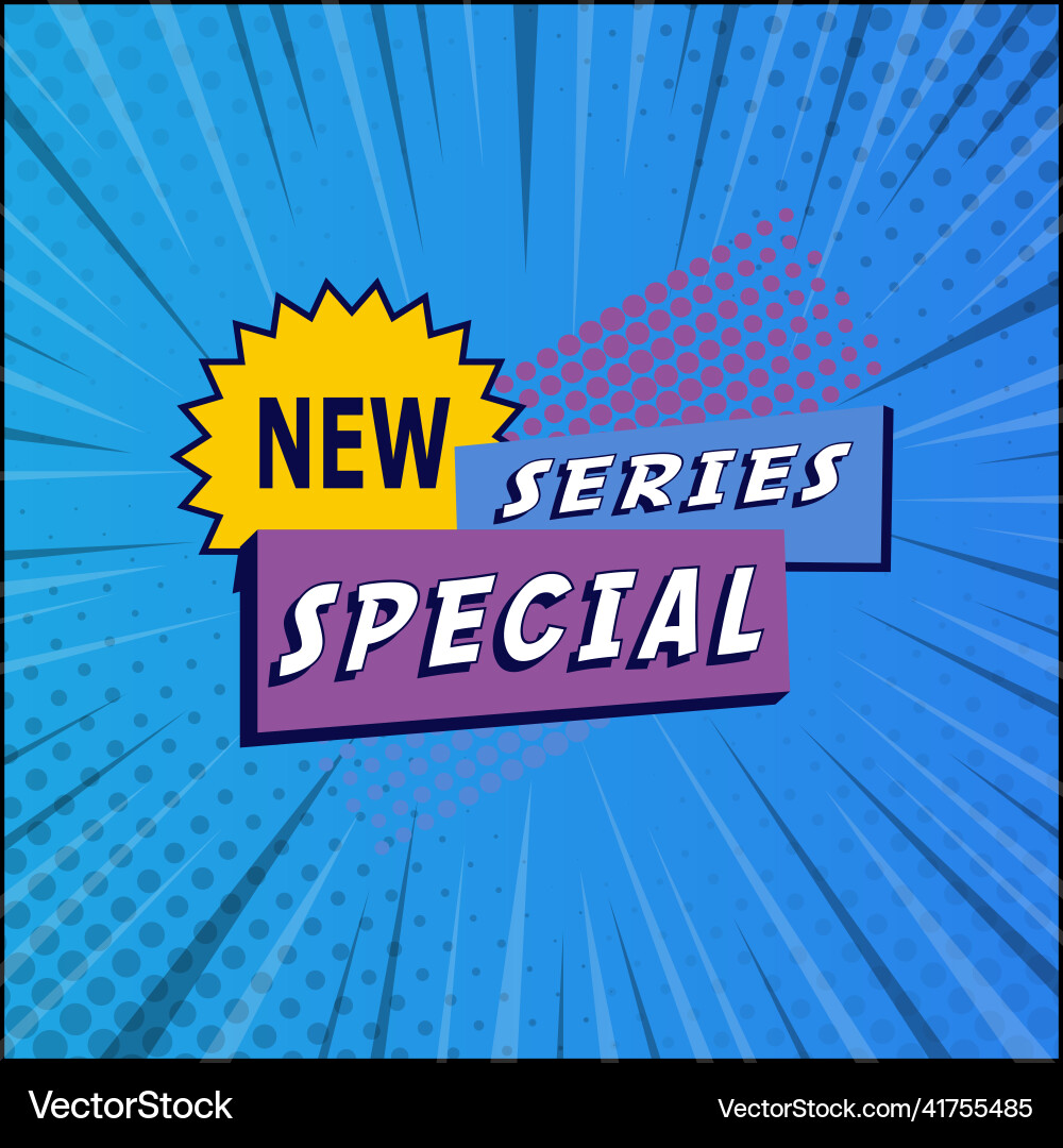 Comic zoom web banner business card template new Vector Image