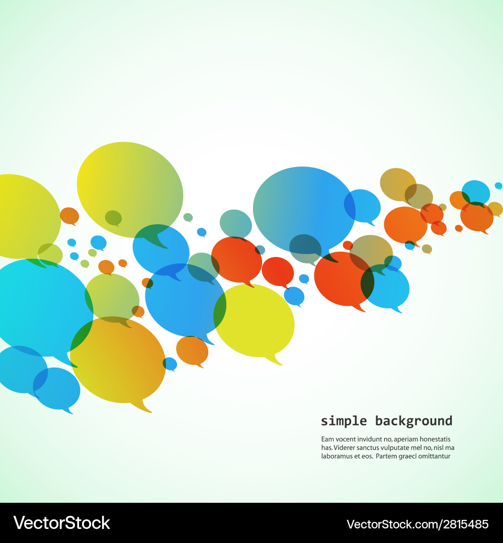 Creative background of colorful speech bubbles eps