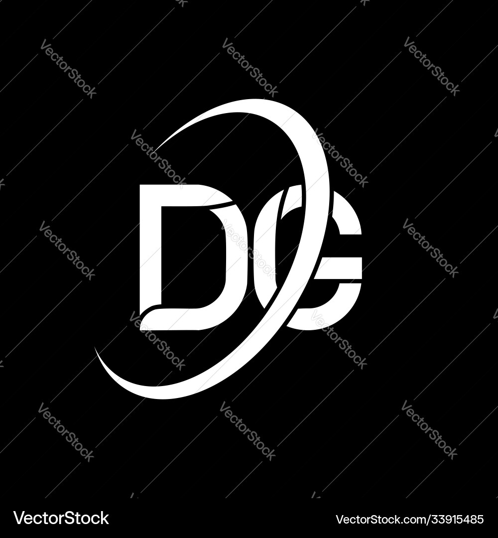 Dg logo d g design white letter dgd Royalty Free Vector
