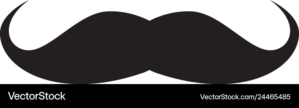 Mustache logo icon Royalty Free Vector Image - VectorStock