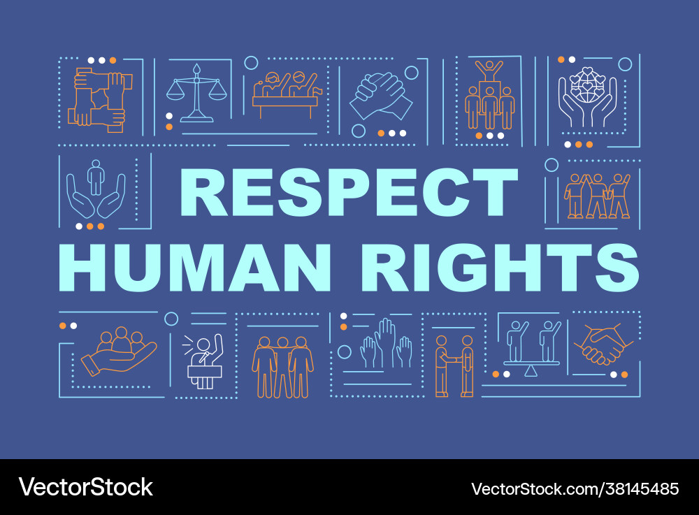 Respect human rights word concepts banner Vector Image
