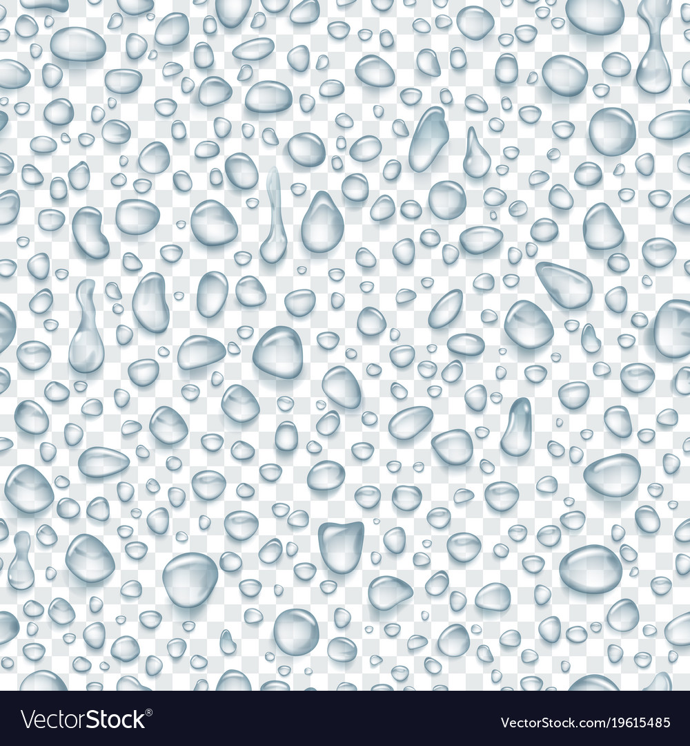 Seamless pattern transparent gray drops Royalty Free Vector
