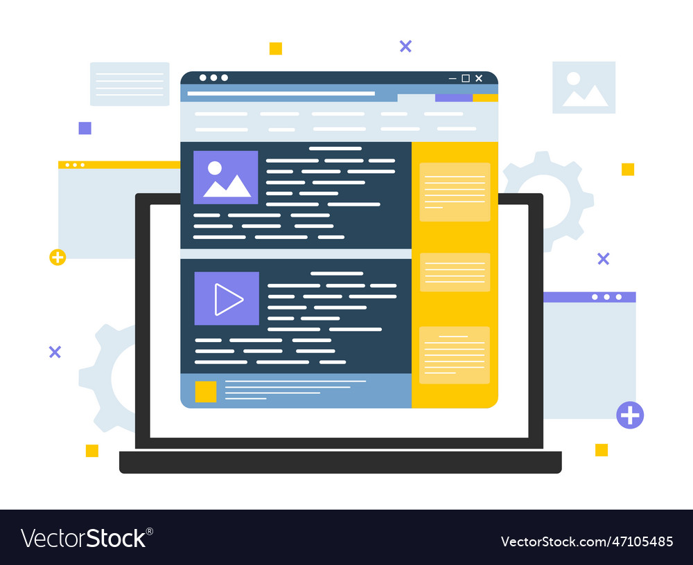 Website design concept Royalty Free Vector Image