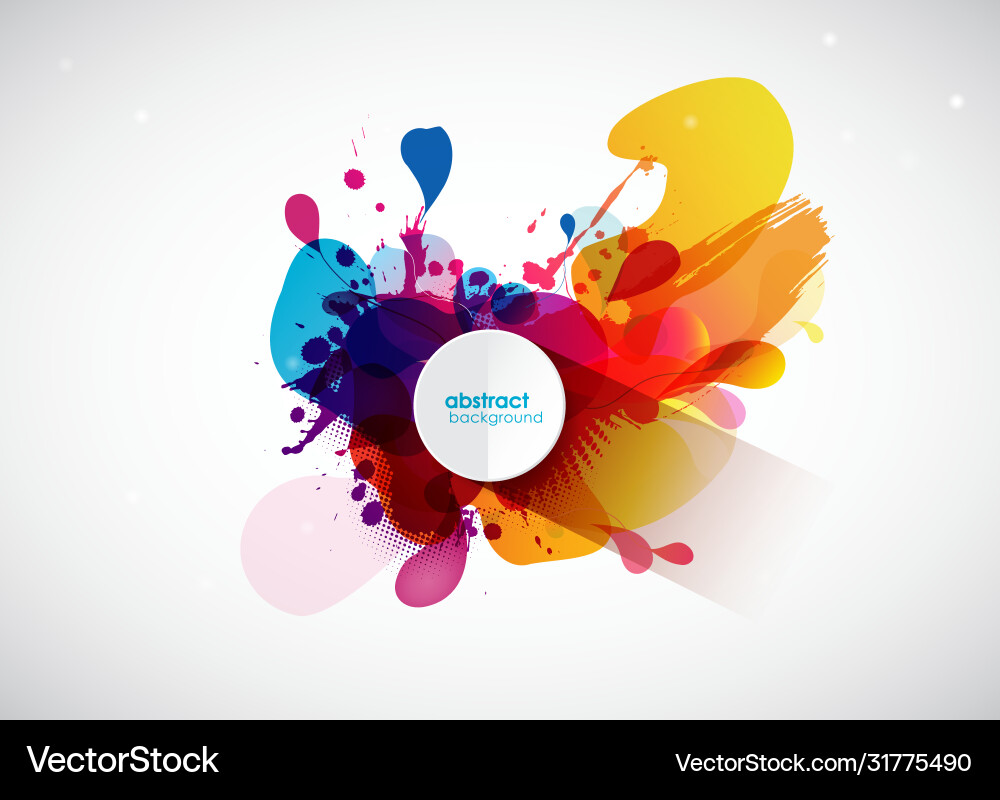 Abstract with colorful half transparent flower Vector Image