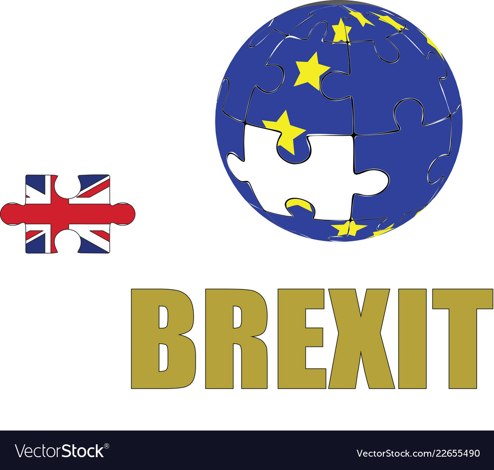 Brexit the uk leaving european union Royalty Free Vector