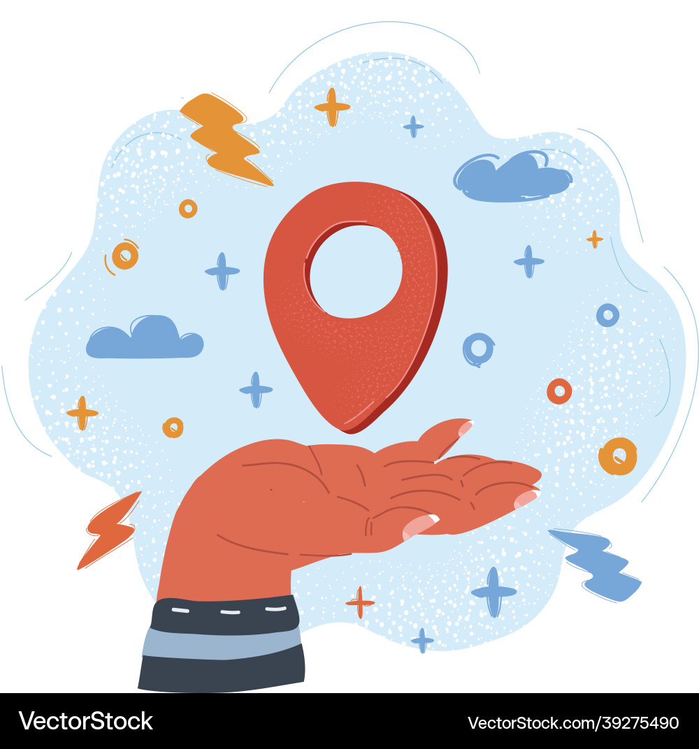 Find location icon in human Royalty Free Vector Image