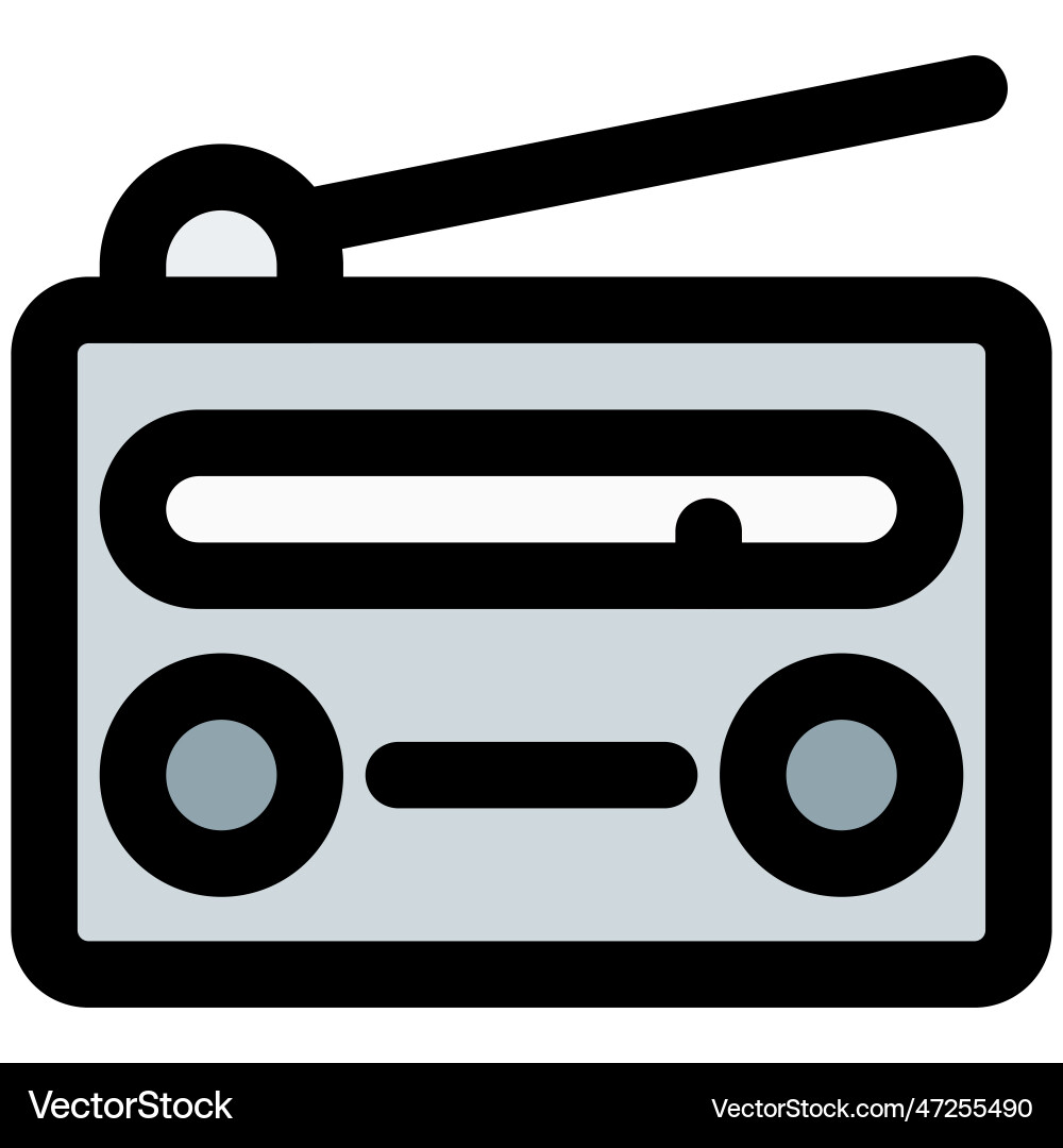 Fm radio an audio based satellite receiver Vector Image