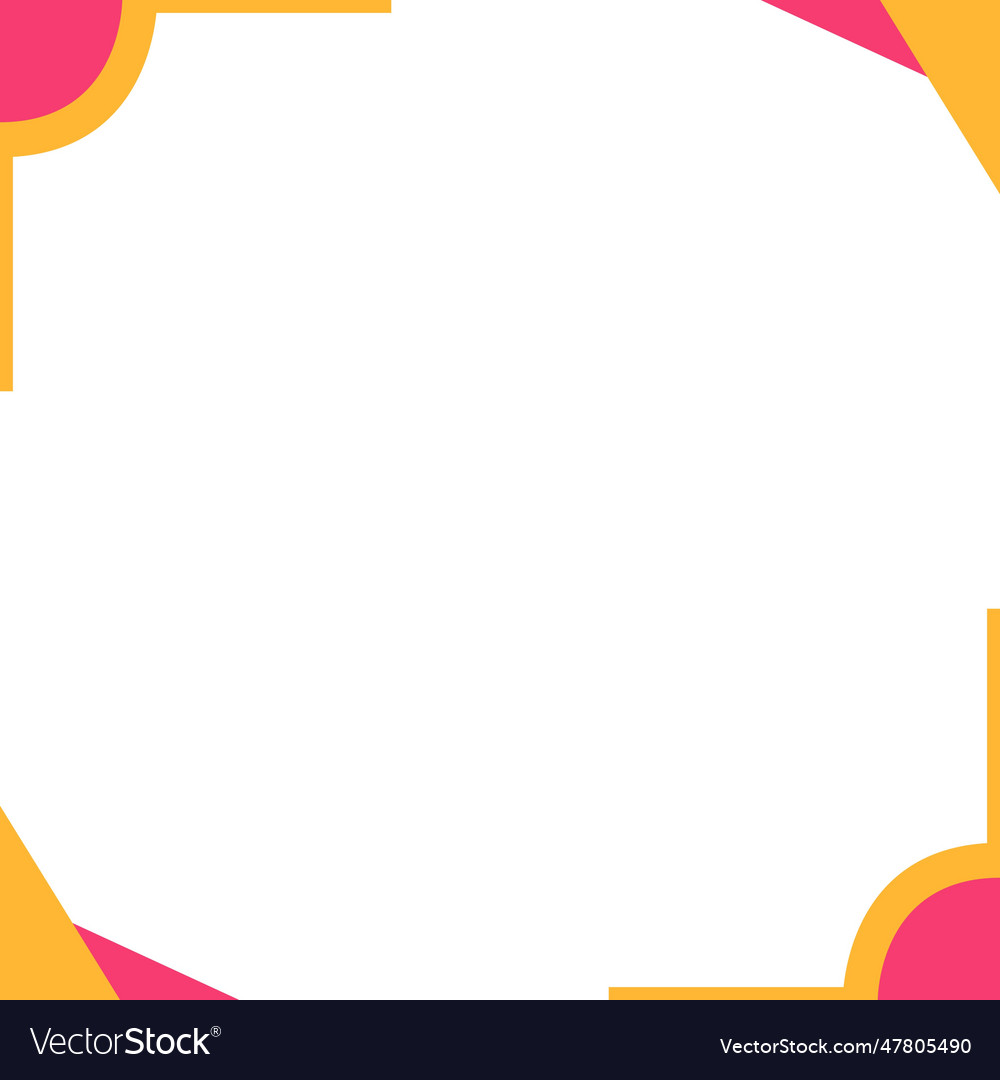 Geometric frame border for social media post ads Vector Image