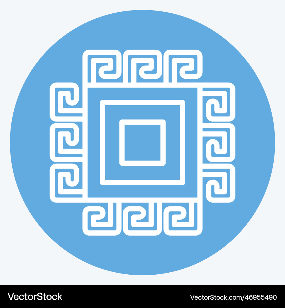 Icon pattern related to decoration symbol blue Vector Image