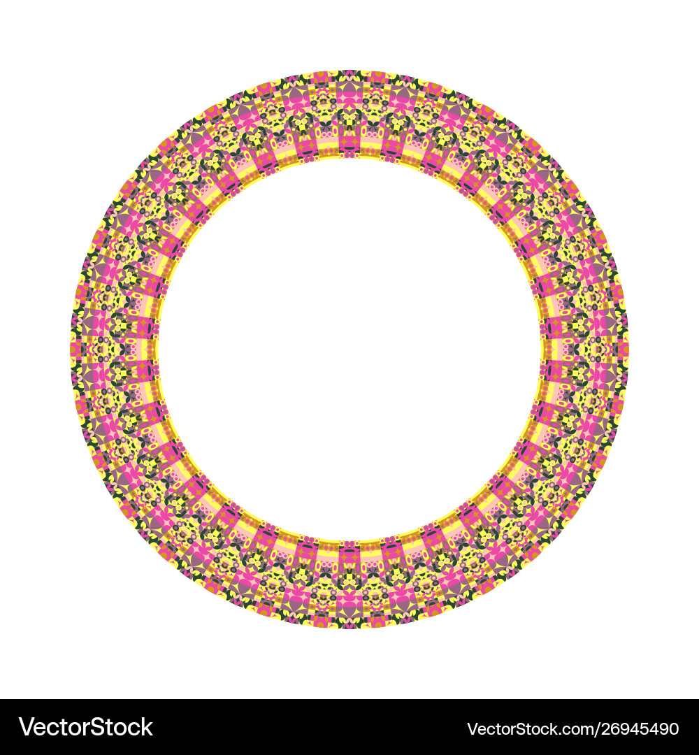Isolated mosaic round wreath - circular design Vector Image