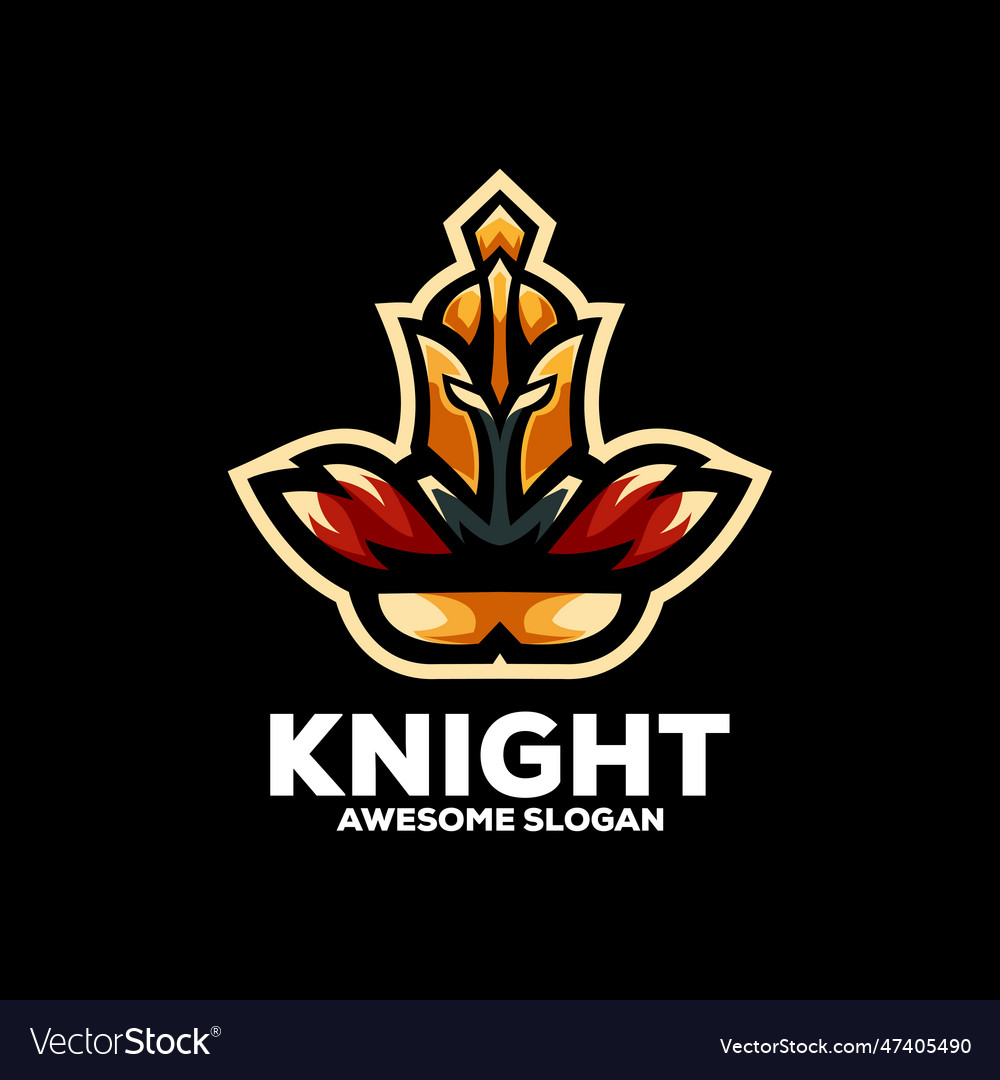 Knight esport mascot logo design Royalty Free Vector Image