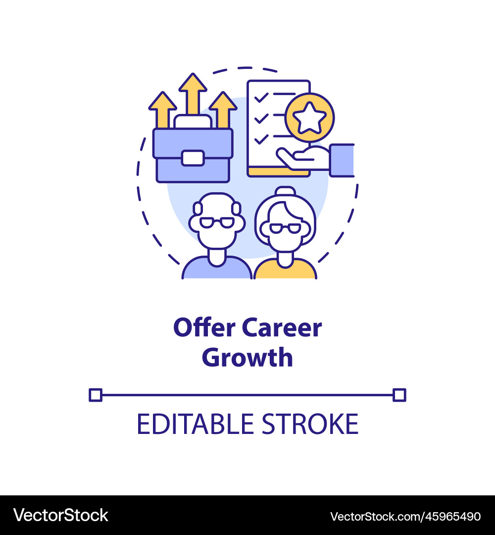 Offer career growth concept icon Royalty Free Vector Image