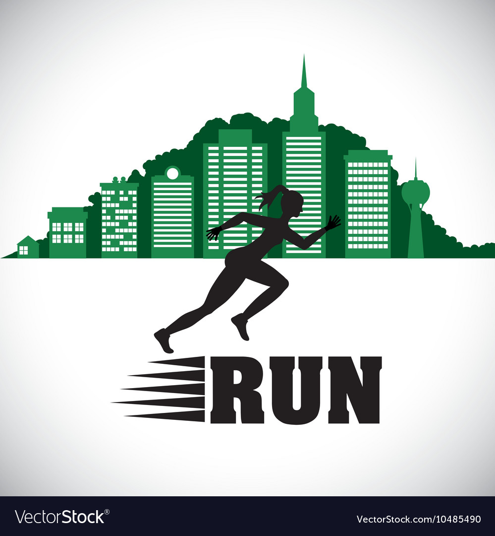 Runner athlete running design Royalty Free Vector Image